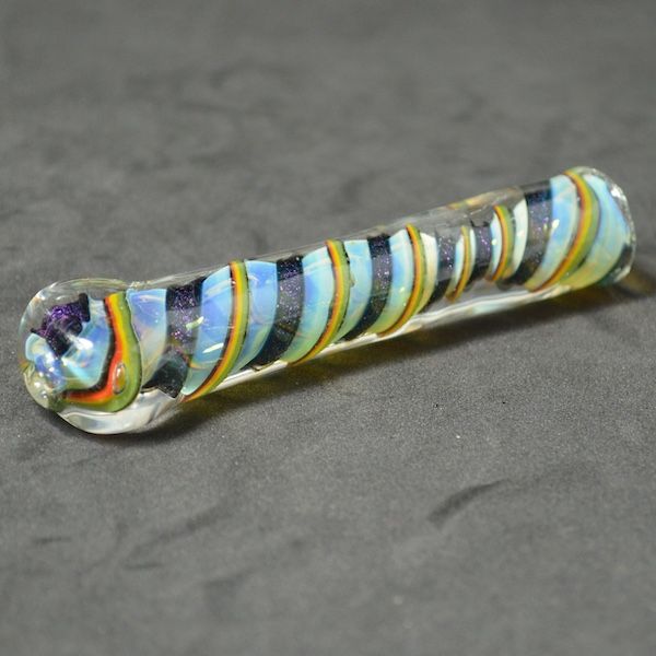 Spiral Ribbon Glass Chillum - NYVapeShop